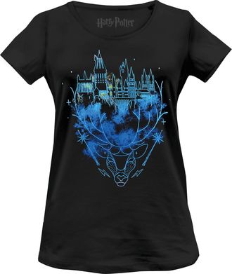 Harry Potter Damen Wohapomts334 T-Shirt, Schwarz, Large