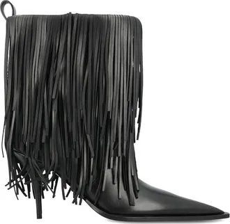 Balenciaga Fringed-embellishment Boots