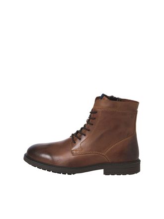 Jack & Jones Jack & Jones JFWDELANEY Leather Boot Herren Stiefel, Cognac, 43 EU