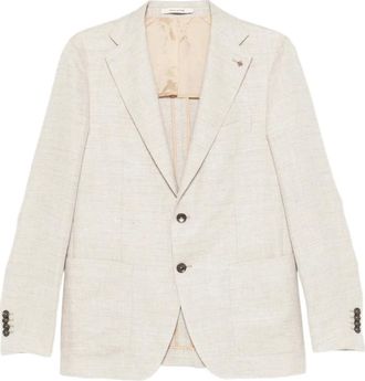 Tagliatore Homme, Vestes, Beige, Taille: M Blazer &agrave; revers en pointe