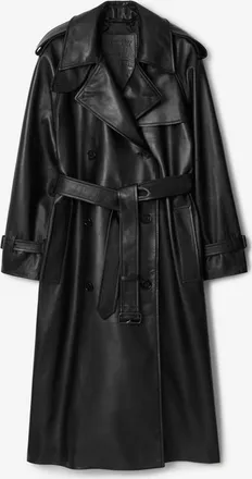 Burberry Trench long Castleford en cuir, Size: 06