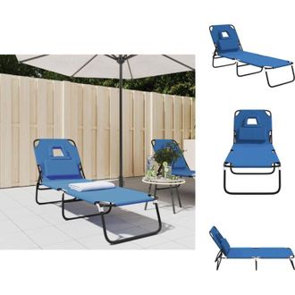 vidaXL Sonnenliege Klappbar Oxford-Gewebe & Pulverbeschichteter Stahl - Sonnenliege - Gartenliege - Oxford-Gewebe - Stahl - Klappbar
