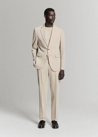 Mango Veste costume Mil&aacute;n slim-fit beige - Homme - 46 - MANGO MAN