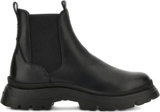 Hogan Homme, Chaussures, Noir, Taille: 41 EU H692 Bottes Chelsea en cuir