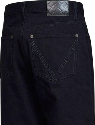 Bottega Veneta Straight-Leg Cotton Denim Jeans - Green