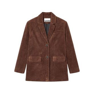 Ganni Brauner Cordblazer - - Jackets - Damen - Braun - 2XS