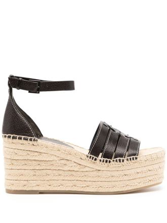 Tory Burch espadrilles compensées Ines - Noir