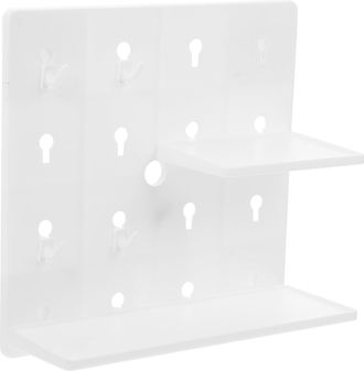 Angoily WEKAMOS ABS Stecktafel Kombinationsset Wandregal Stanzfreies Selbstgemacht Organizer Board Leichtes Wandmontage Regal f&uuml;r K&uuml;che B&uuml;ro und Zuhause Wei&szlig;