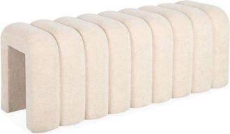 Sweeek Sweeek - Zeitgenössische Sitzbank, Bettbank mit Stoffbezug, Polyester, Beige