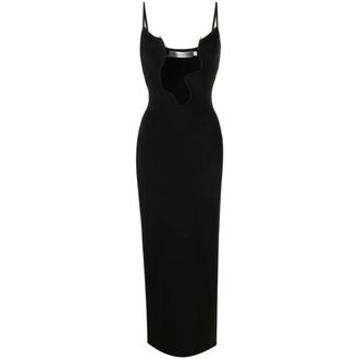 CHRISTOPHER ESBER Femme, Robes, Noir, Taille: 38 FR Robe Midi Colonne en Fil Noir