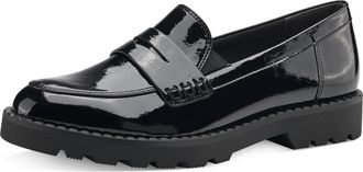 Tamaris Damen Loafer flach, schwarz, 39 EU