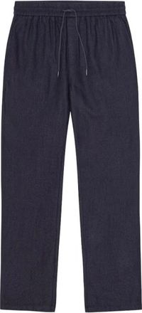 Les Deux Homme, Pantalons, Bleu, Taille: S Patrick Linen Pants