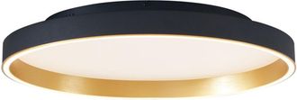 QAZQA Design-Deckenleuchte schwarz mit Gold 60cm inkl. led 3-Stufen-Schalter - Ingo
