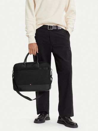 Tommy Hilfiger Laptoptasche Tommy Hilfiger Th Nylon Travel Computer Bag AM0AM13470 Schwarz