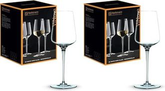 Nachtmann 4-teiliges Wei&szlig;weingl&auml;ser Set, 380 ml, ViNova, 98074, Weingl&auml;ser aus Kristallglas, Wei&szlig;wein Gl&auml;ser sp&uuml;lmaschinenfest (Packung mit 2)