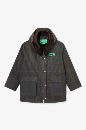 Ganni x Barbour Jacke in Gr&uuml;n - Gr&ouml;&szlig;e 32