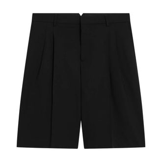 Ami Homme, Shorts, Noir, Taille: W38 Bermuda Large Taille Basse avec Plis
