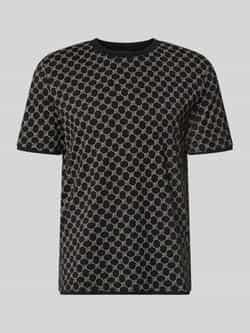 Joop T-Shirt mit Logo-Muster und Rundhalsausschnitt