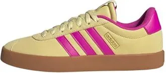 adidas Femme VL Court 3.0 Shoes Chaussures, Powder Yellow/Shock Pink/Gold met, 40 EU