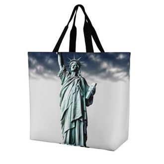 Generic Statue De La Libert&eacute; Sac A Main Femmes R&eacute;utilisable Sacs De Courses L&eacute;ger Sac Fourre Tout Pour Travail Voyage Plage