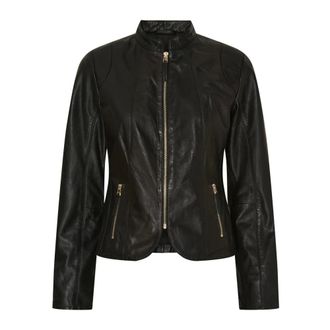 BTF-CPH Btfcph, Femme, Vestes, Noir, Taille: 38 FR Blouson moto noir avec accents or clair