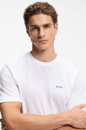 HUGO BOSS T-Shirt R&uuml;ckendruck, Regular Fit, reine Baumwolle