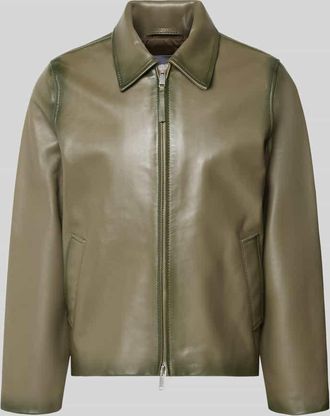 Sams&oslash;e & Sams&oslash;e Lederjacke mit Zweiwege-Rei&szlig;verschluss Modell Saike