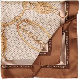 Twinset Satin-Tuch - - Accessories - Damen - Braun - ONE SIZE