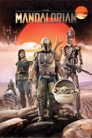 Star Wars Pyramid Star Wars The Mandalorian - Group Unisex Poster Multicolor Papier 61 x 91,5 cm Fan-Merch, TV-Serien