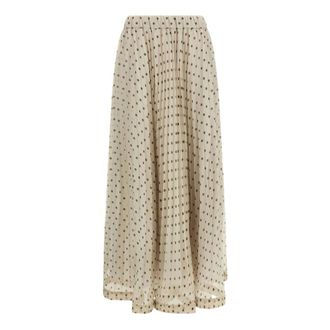 P.A.R.O.S.H. P.a.r.o.s.h., Femme, Jupes, Beige, Taille: 44 FR Long Pallina Skirt