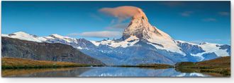Paul Sinus Art Leinwandbilder | Bilder Leinwand 150x50cm Matterhorn in der Schwei&szlig;