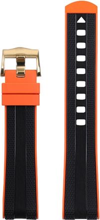 Generic Für Omega Diver 300 300 m Aqua- 150 m AT150 Moonwatch Professional 42 mm gebogenes Kautschukarmband mit Stahlschnalle