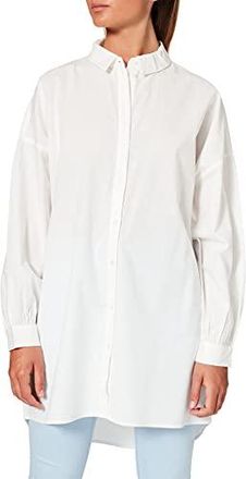 Vero Moda Vero Moda VMBINA L/S Oversize Shirt Noos Blouse, Blanche-Neige, XS Femme