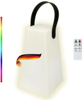 Schwaiger OTL45 Tischleuchte LED-Lampe Tischlicht Laterne Indoor Outdoor Fernbedienung Handgriff Farbwechsel Ambientebeleuchtung Tischlampe Garten Balkon Terras
