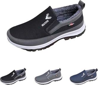 Generic Chaussures dhiver &agrave; enfiler pour homme - Chaudes - Doublure en fourrure &eacute;paisse - Antid&eacute;rapantes - Confortables - L&eacute;g&egrave;res - D&eacute;contract&eacute;es - Pour la ma