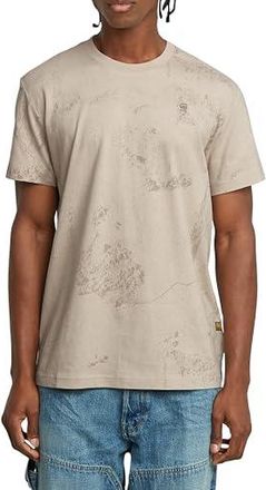 G-Star G-Star Homme T-Shirt Wash Allover, Multicolore (dk brick concrete D25973-C338-H342), XL