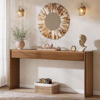 Tribesigns Tribesigns Console Table with 3 Drawers, 70.9 Wooden Entryway Table Behind Couch, Farmhouse Long Console Sofa Station with Storage for Entrance