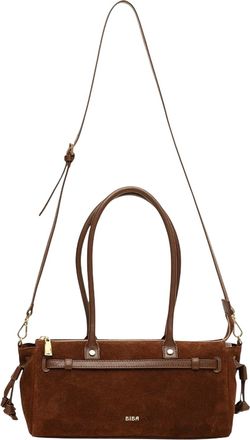 Biba Baguette Schultertasche, Leder (Schokolade)