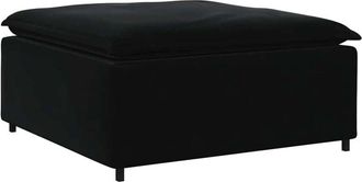 vidaXL Modulares Sofa Fußhocker-Modul Schwarz 100x100x48 cm - Vidaxl