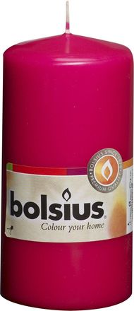 Bolsius 103614390138 Stumpenkerze, Paraffin Wachs, Fuchsia