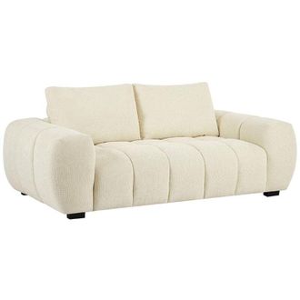Vente-Unique Vente-unique - Canap&eacute; 3 places en tissu textur&eacute; beige berenia