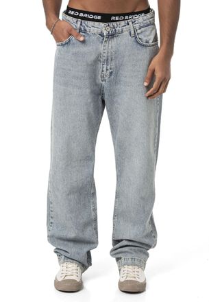 Red Bridge Baggy-Jeans - Weite Denim-Hose im 90er-Jahre-Look - Lässige Jeans für Freizeit und Streetwear Hellblau W32-L32