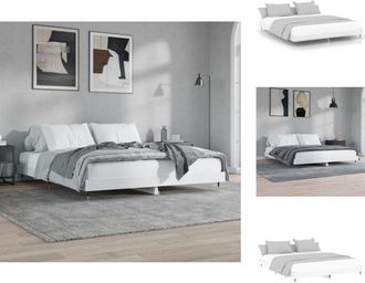vidaXL Bettgestell Wei&szlig; 120x200 cm Holzwerkstoff - Holzbettfassungen - Doppelbett Gestell - Wei&szlig;es Bett - Lattenrost Bett - Bettgestell 120x200
