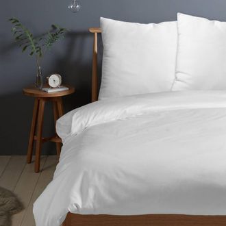 Pizuna 400 Thread Count Baumwolle Bettbezug 200x200 wei&szlig;, 100% Langstapel-Baumwolle Bettbezug und Kissenbezug, Mako Satin 3-teiliges Bettw&auml;sche Set 200x200 +