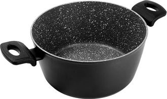 Zanetti Durapietra Black, antihaftbeschichtet, geeignet f&uuml;r alle Herdarten einschlie&szlig;lich Induktion, zwei Griffe, hohe Beschichtung, Durchmesser 20 cm, Farbe 