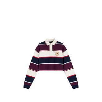 Tommy Hilfiger Polo manches longues ray&eacute; en coton