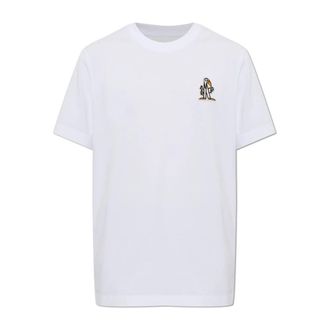 Moncler T-Shirt mit Aufn&auml;her - - Tops - Herren - Wei&szlig; - XL