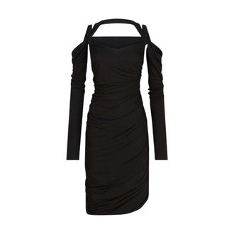 The Attico Kurzes Schwarzes Drop 1 Kleid - - Dresses - Damen - Schwarzk - L