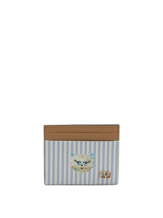 Valentino Garavani Portemonnaies - Vlogo Signature Card Holder - Gr. unisize - in Grau - f&uuml;r Damen