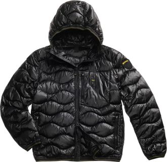 Blauer Homme, Vestes, Noir, Taille: 3XL Veste Noire Matelassée Aw25